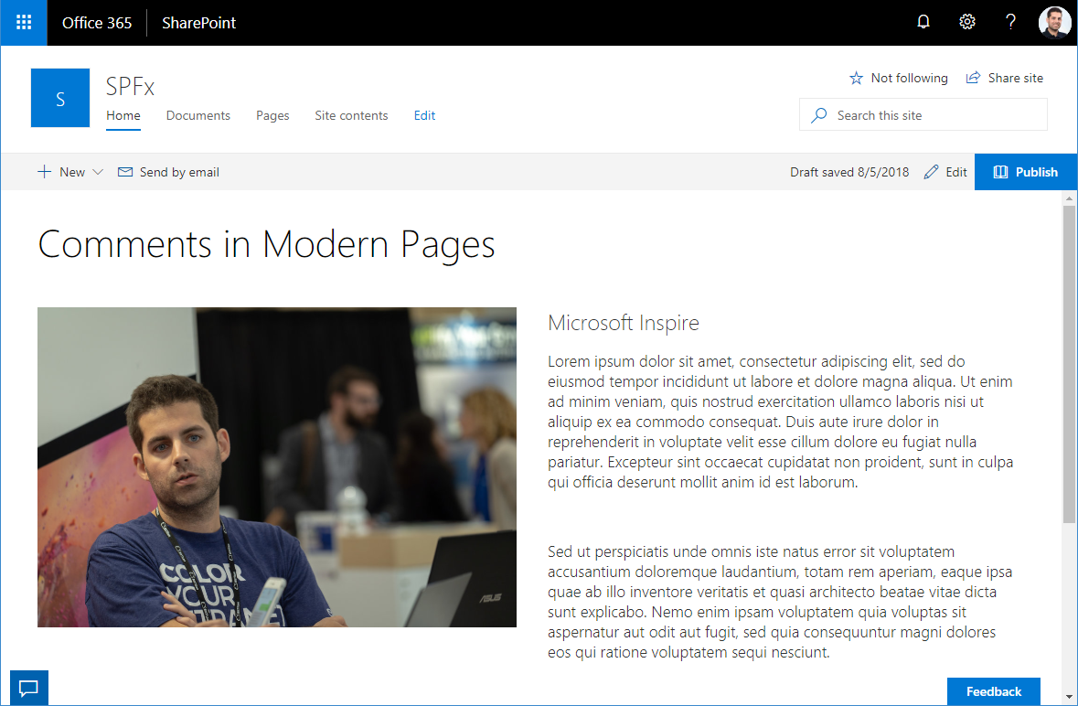 Receive comment notifications by email in Modern SharePoint Pages - HANDS ON SharePoint